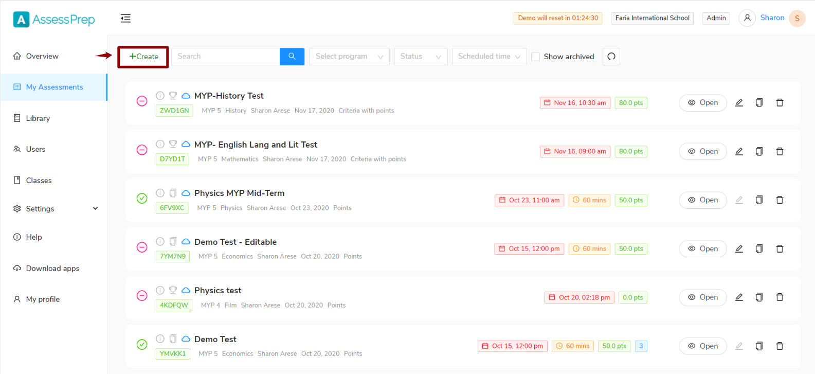 Creating a test on AssessPrep – AssessPrep