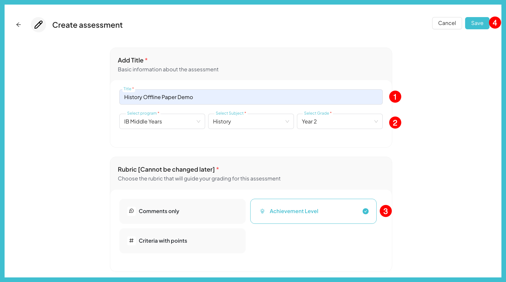 Understanding Achievement Level and Criteria with Points rubric ...
