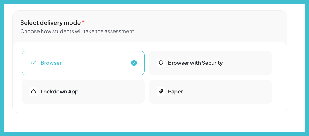 Delivery modes – AssessPrep