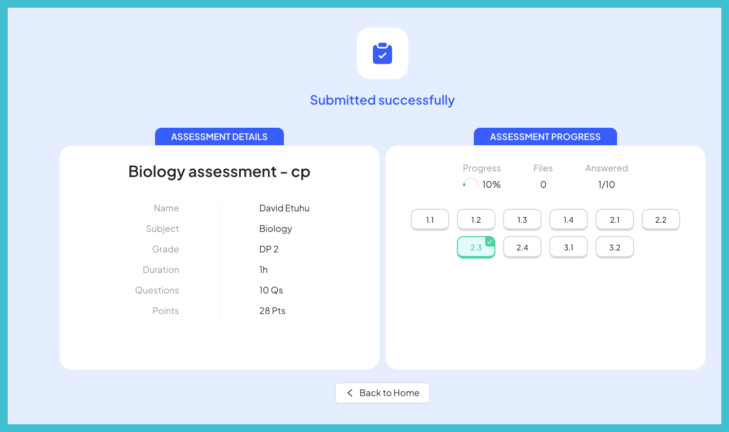 Taking a test in a browser – AssessPrep
