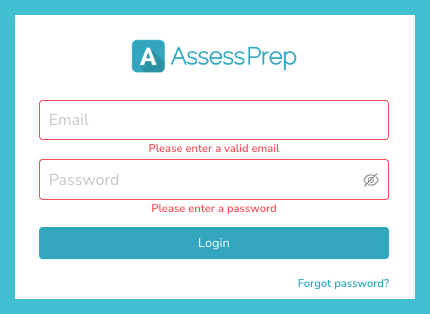 Taking a test in lock-down mode – AssessPrep