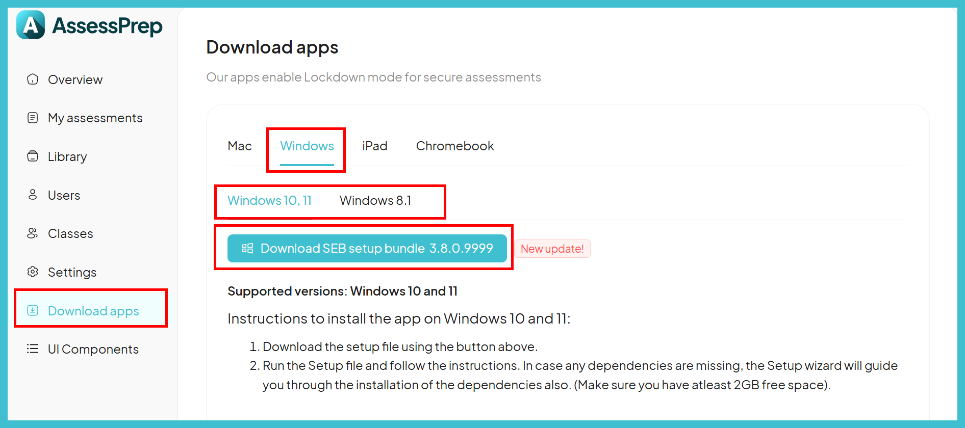How to install & run Safe Exam Browser (SEB) for your AssessPrep test ...