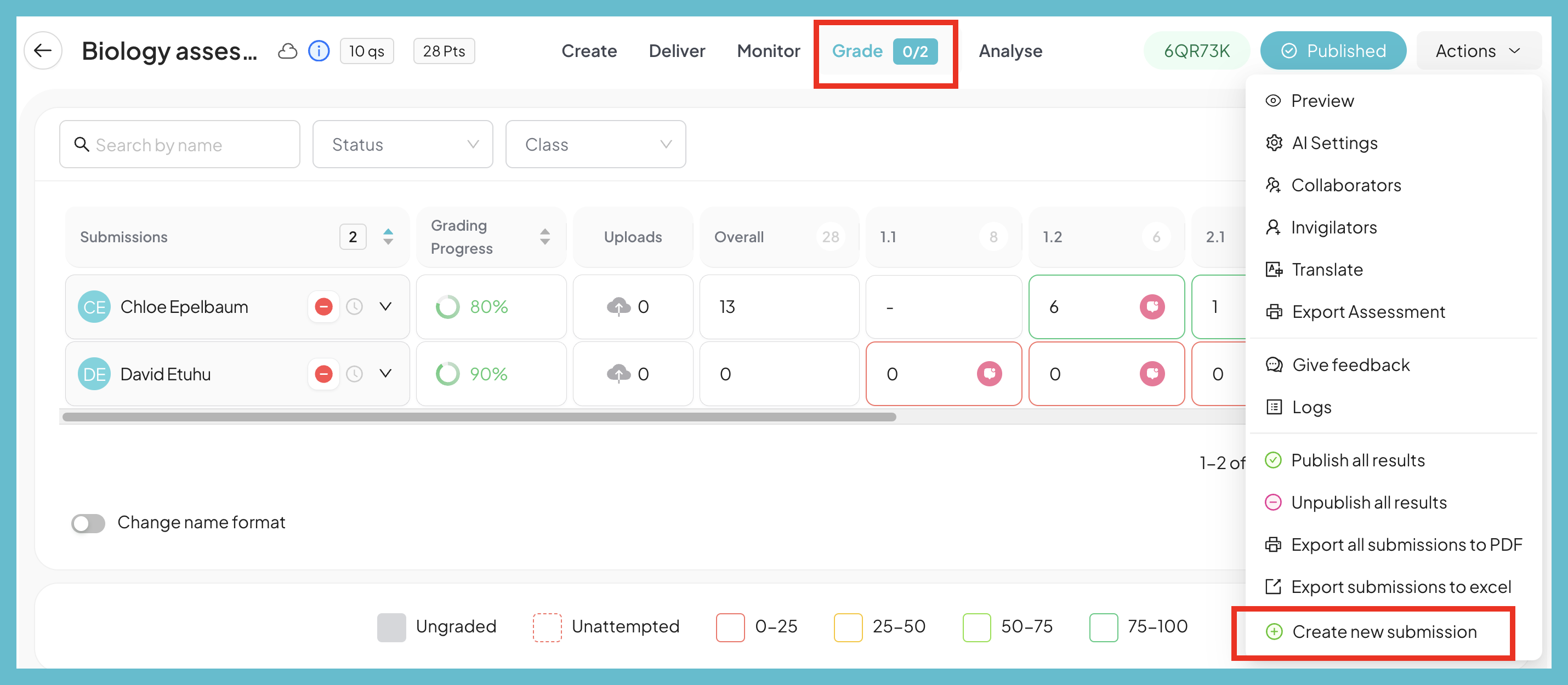 Creating and Uploading Submissions on Behalf of Students – AssessPrep