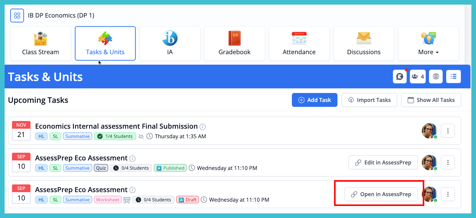 Linking an Existing AssessPrep Online Assessment to a ManageBac Task ...